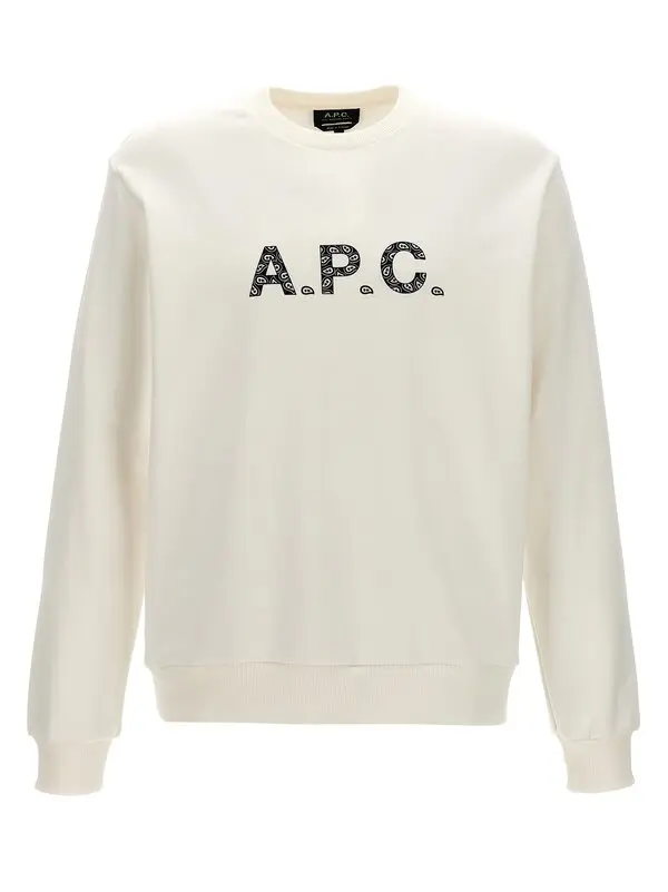 A.p.c. Timothy Organic Cotton Sweatshirt With Logo Print - Multicolor