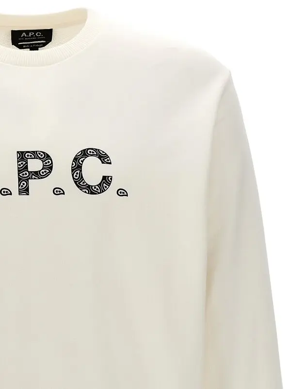 A.p.c. Timothy Organic Cotton Sweatshirt With Logo Print - Multicolor