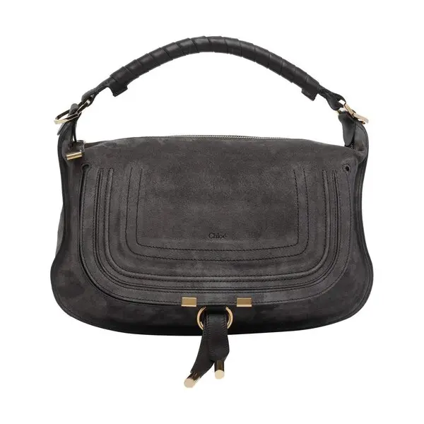 Chloé Suede Marcie Shoulder Bag - Brown