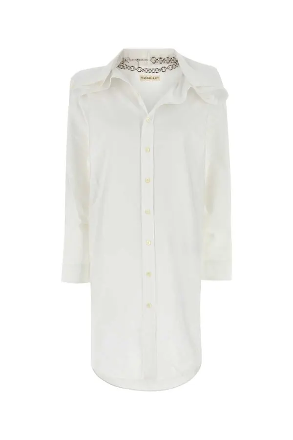 Y/project Shirt Dress - White