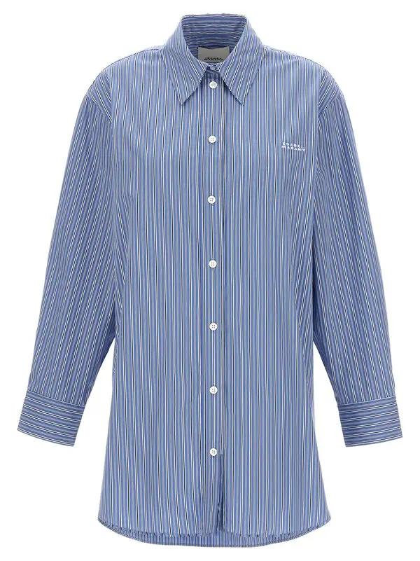 Isabel Marant Étoile Cylvany Striped Cotton Shirt - Blue