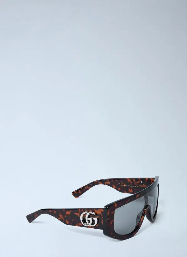 Gucci Rectangle Sunglasses With Side Logo Motif
