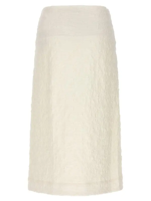 JIL SANDER Embossed Cotton Skirt