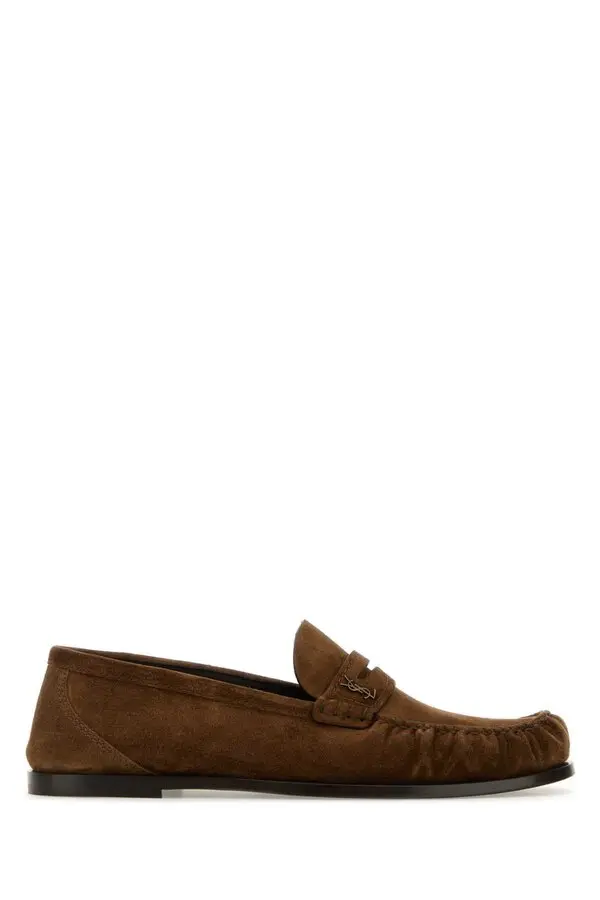 Saint Laurent Suede Loafers - Brown