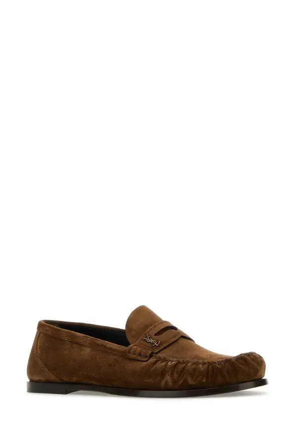 Saint Laurent Suede Loafers - Brown