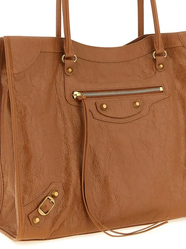 Balenciaga Arena Tote Le City M Shoulder Bag - Brown