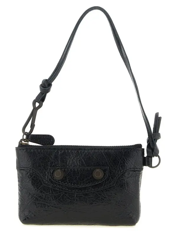 Balenciaga Le City" Lambskin Clutch - Black