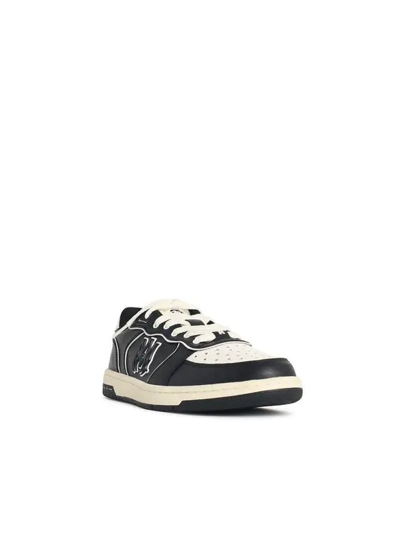 Amiri Newport Leather Blend Sneakers - Black