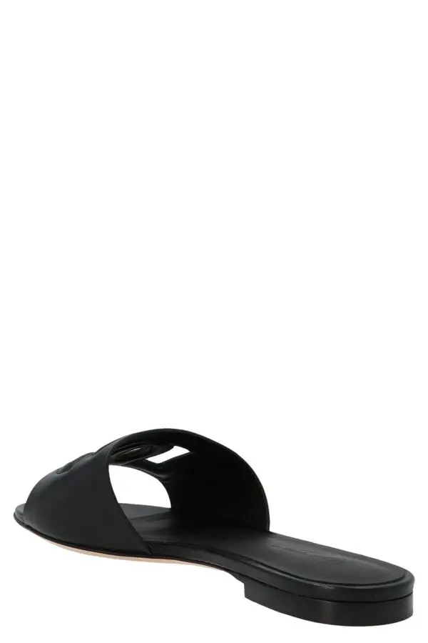 Dolce & Gabbana Dg Millennials" Calfskin Leather Cut-out Slide