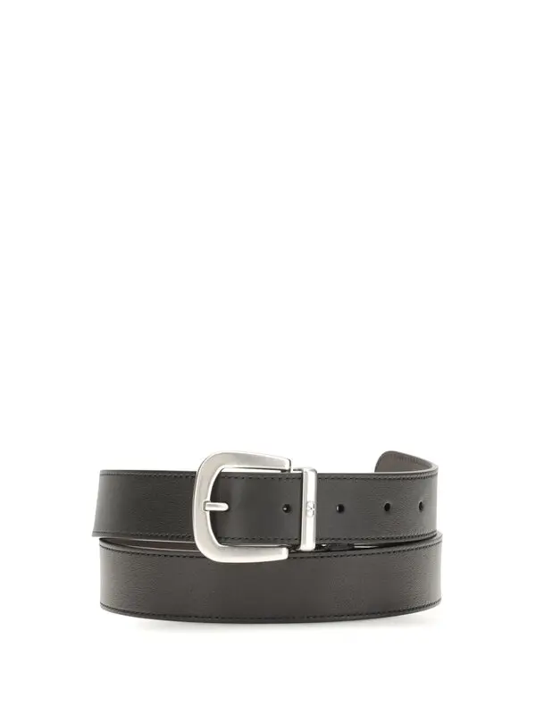 Valentino Garavani Reversible Leather Belt - Black