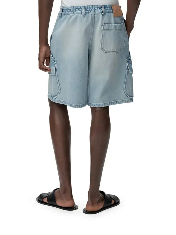Loewe X Paula's Ibiza Washed Cotton Denim Shorts - Multicolor