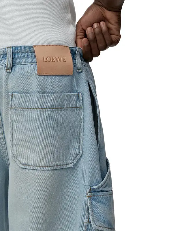Loewe X Paula's Ibiza Washed Cotton Denim Shorts - Multicolor