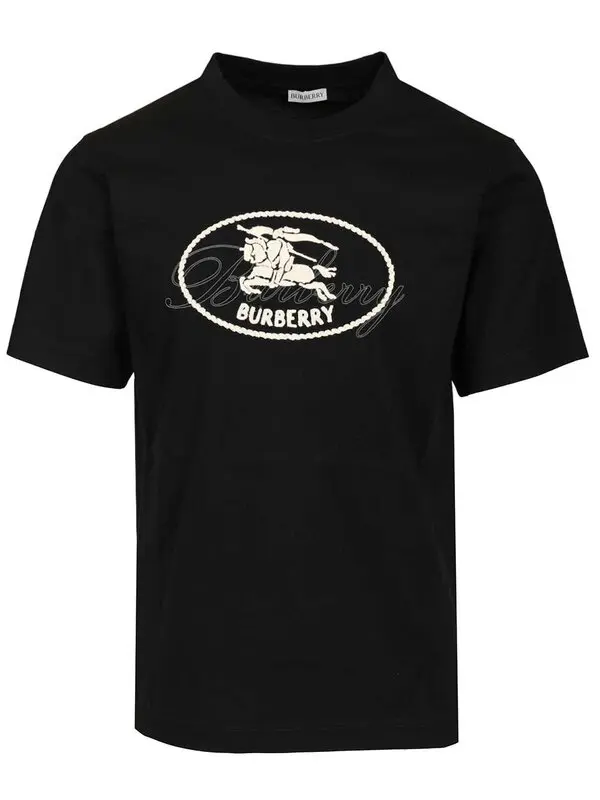Burberry Cotton T-shirt With Knight Stamp