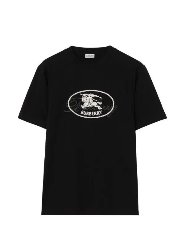 Burberry Cotton T-shirt With Knight Stamp