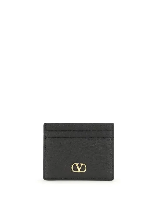Valentino Garavani Vlogo Signature Card Holder - Black