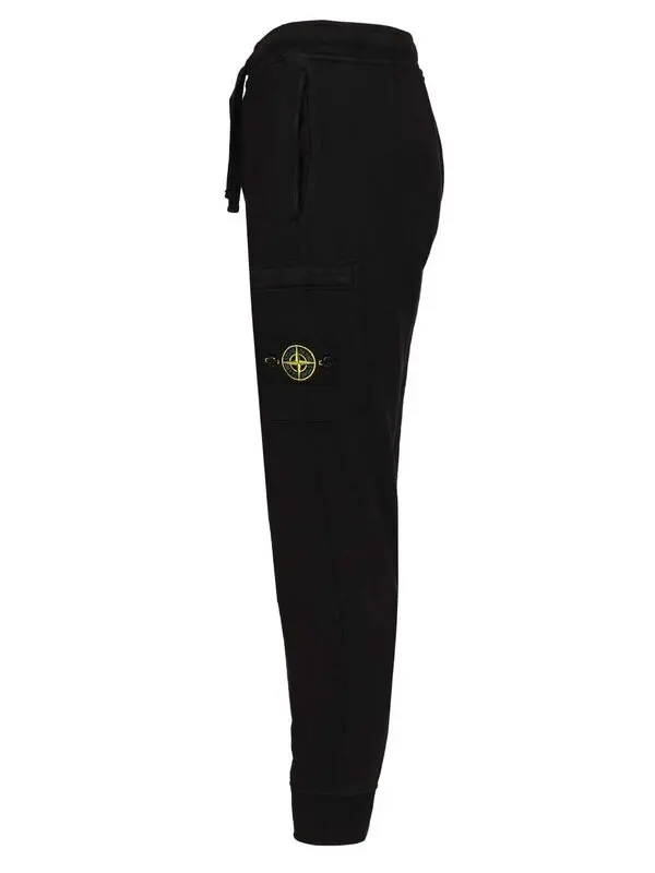Stone Island Fleece Jogger Pants - Black