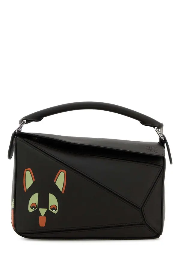 Loewe Small Puzzle Handbag In Calfskin - Brown