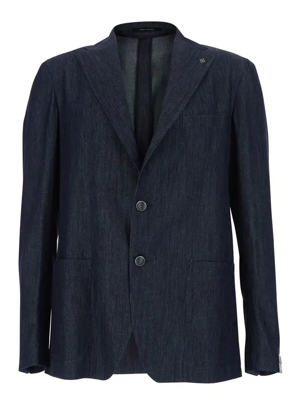 Tagliatore Single-breasted Denim Jacket