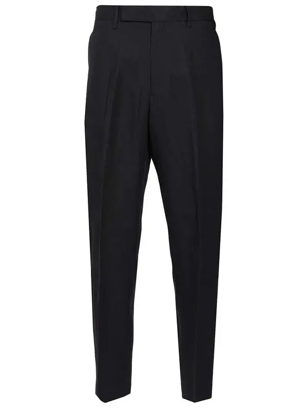 Paul Smith Linen Pleated Trousers - Blue