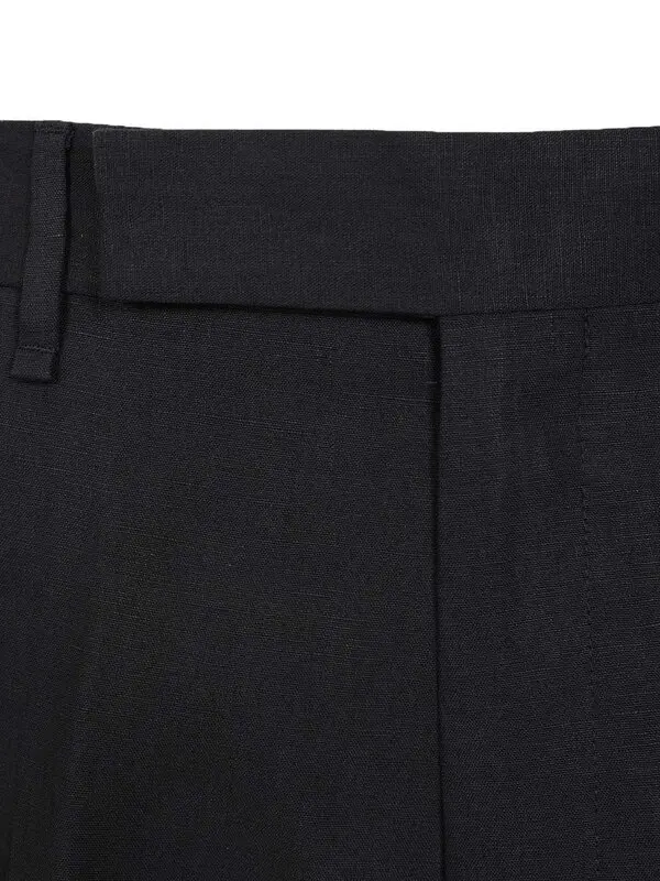 Paul Smith Linen Pleated Trousers - Blue