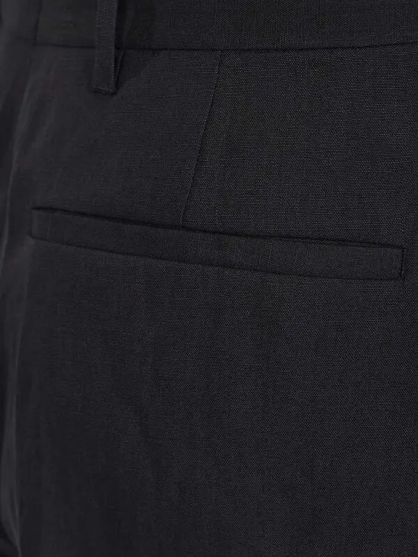 Paul Smith Linen Pleated Trousers - Blue