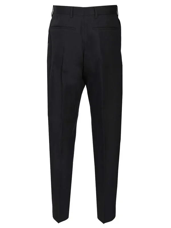 Paul Smith Linen Pleated Trousers - Blue