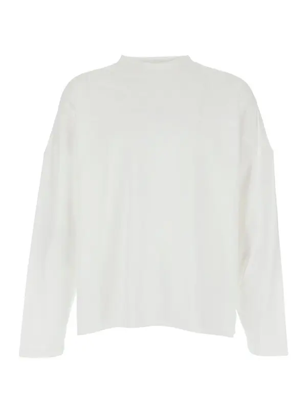 Jacquemus Le T-shirt Atelier' White Crewneck Long-sleeve T-shirt In Cotton - Multicolor