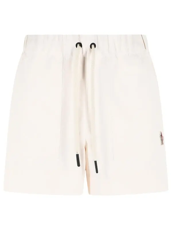 Moncler Technical Froissé Shorts - White