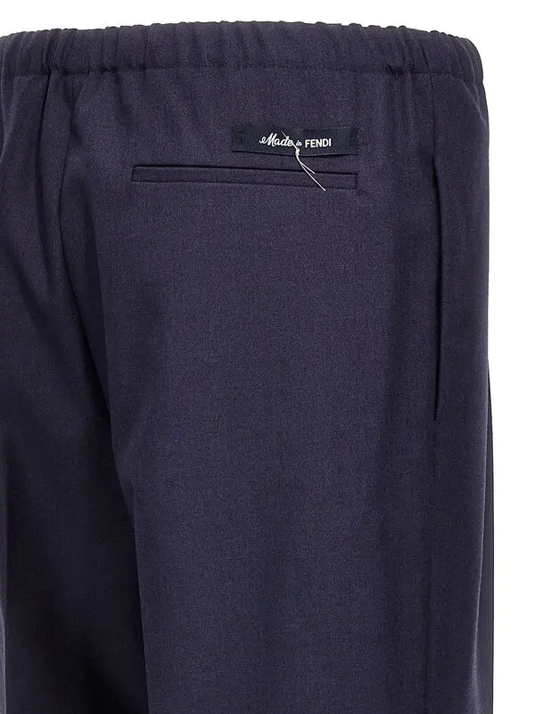 Fendi Cool Wool Trousers - Blue