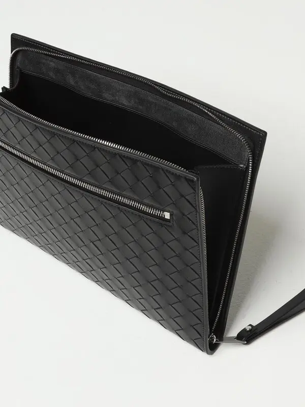 Bottega Veneta Woven Calfskin Leather Briefcase