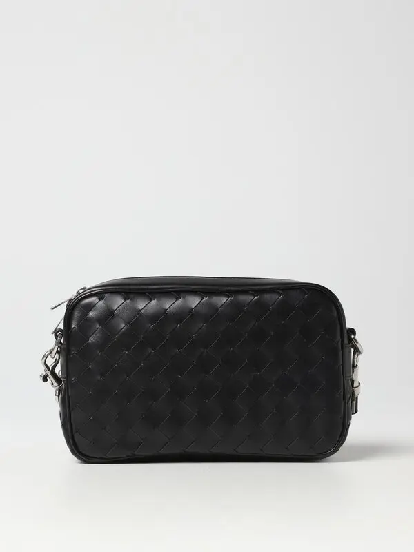 Bottega Veneta Woven Leather Shoulder Bag - Black