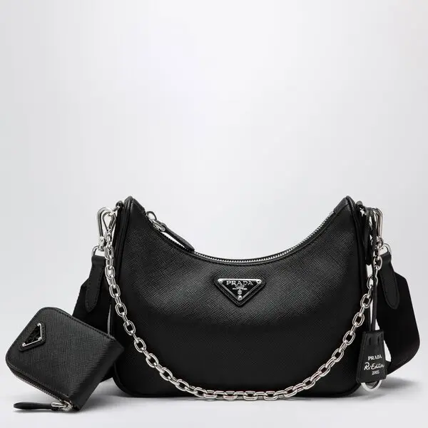 Prada Re-edition 2005 Leather Bag - Black