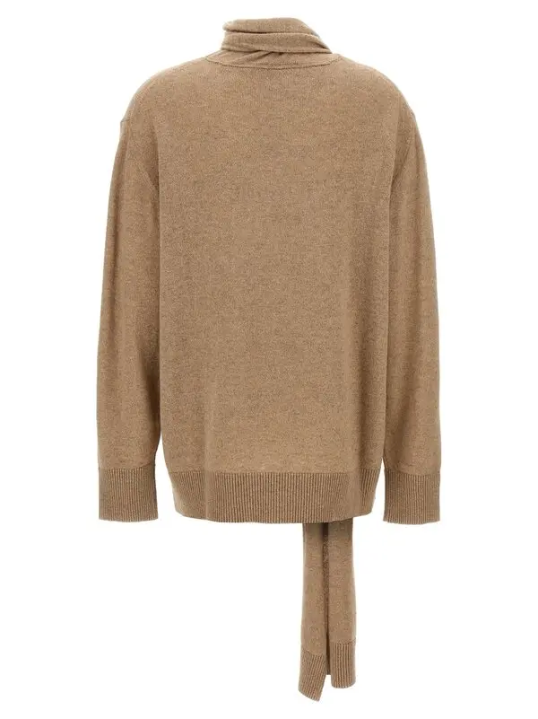 Stella McCartney Sweater With Scarf Detail - Cream