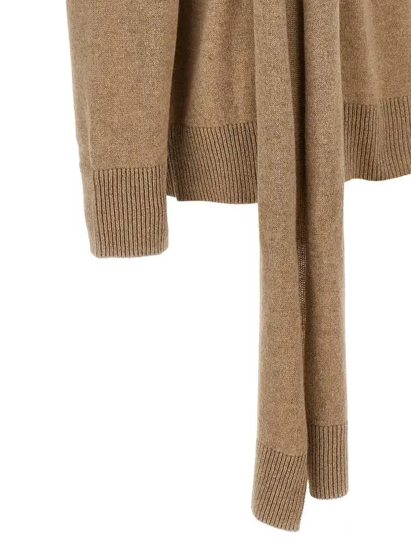Stella McCartney Sweater With Scarf Detail - Cream