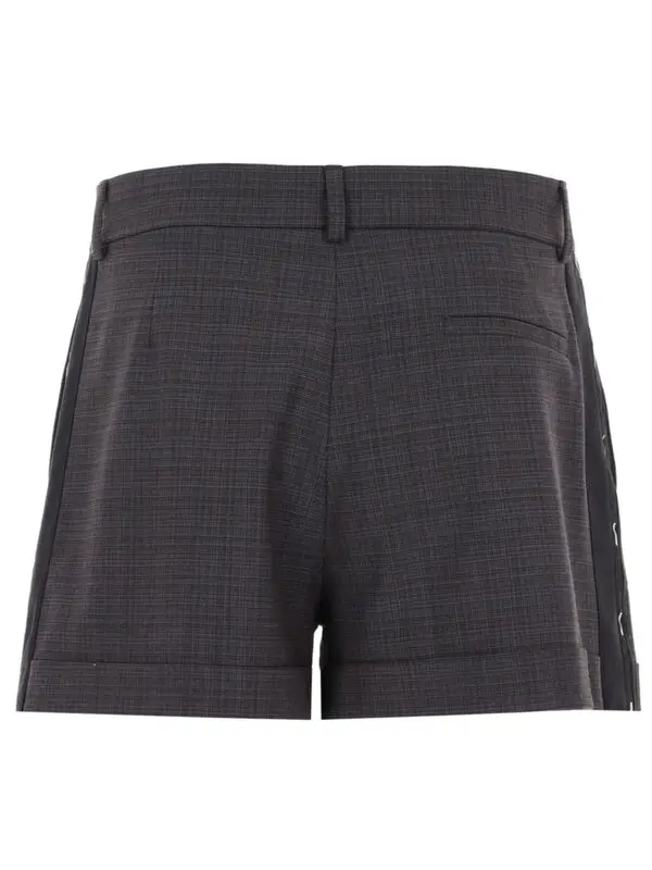 Moschino Shorts With Logo Ribbon Detail - Gray