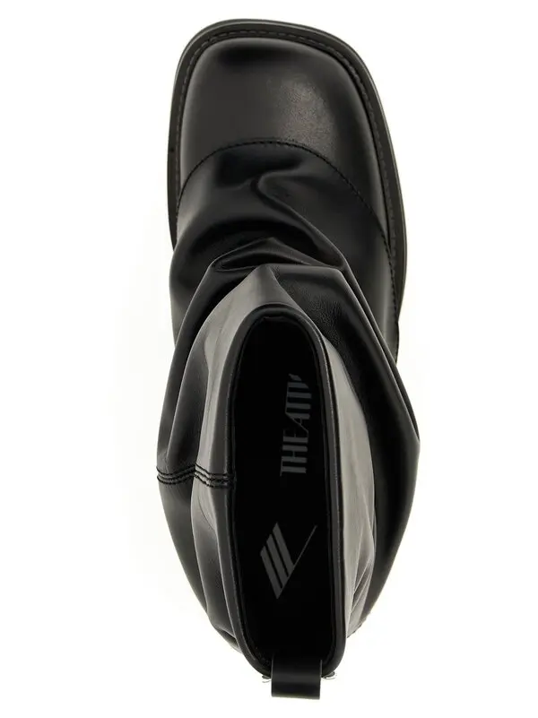Attico Mini Robin Combat Ankle Boots - Black