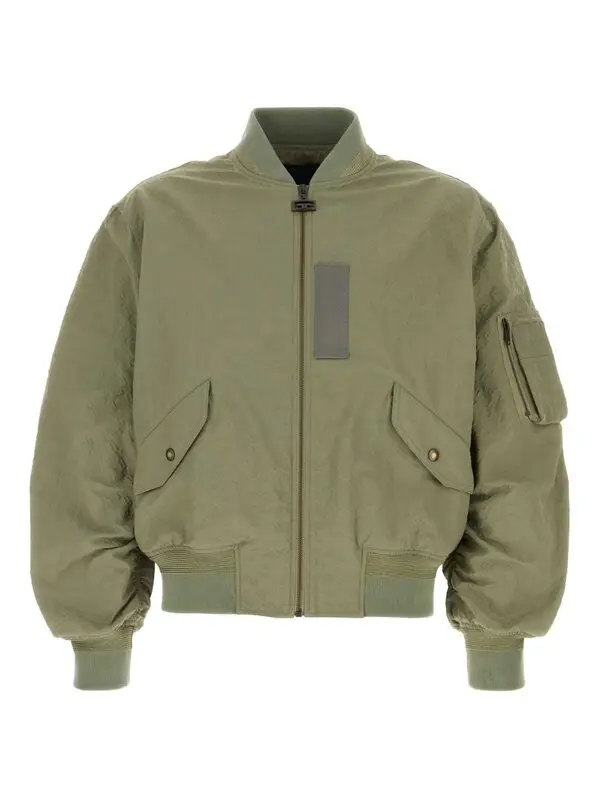 Givenchy Olive Green Nylon Bomber Jacket - Multicolor