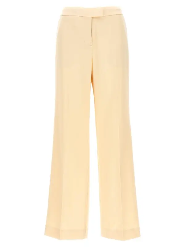 Zimmermann Illustration Straight Tux" Wool Blend Pants - Cream