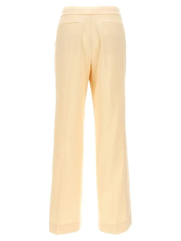 Zimmermann Illustration Straight Tux" Wool Blend Pants - Cream