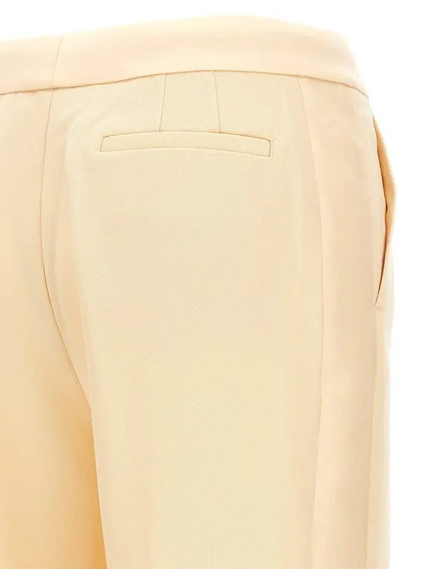 Zimmermann Illustration Straight Tux" Wool Blend Pants - Cream