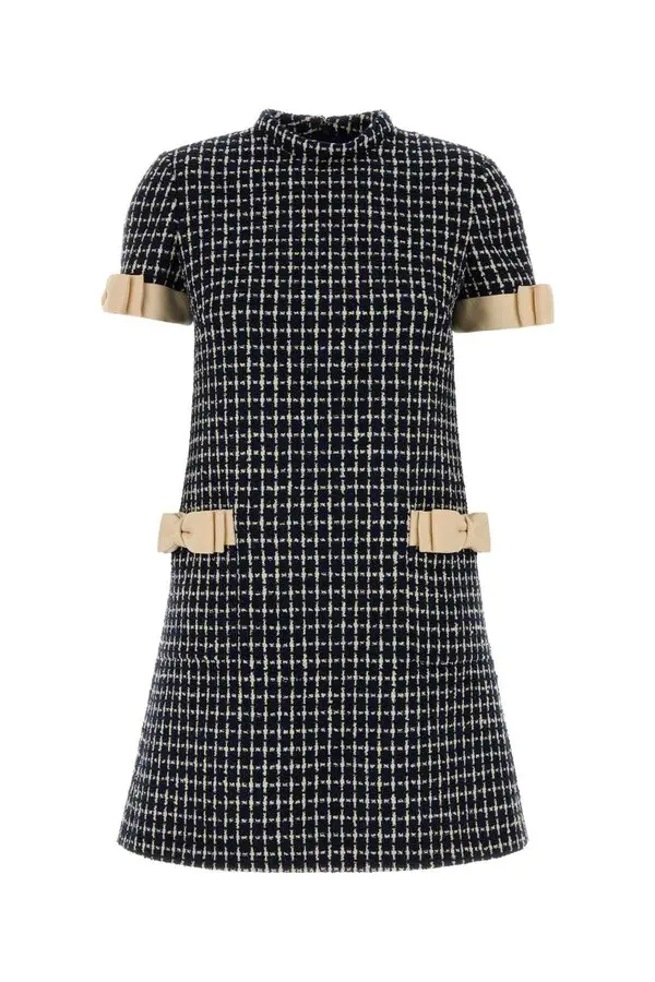 Valentino Garavani Embroidered Tweed Mini Dress - Multicolor