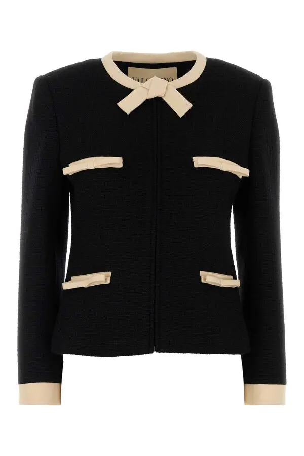 Valentino Garavani Textured Blazer - Black