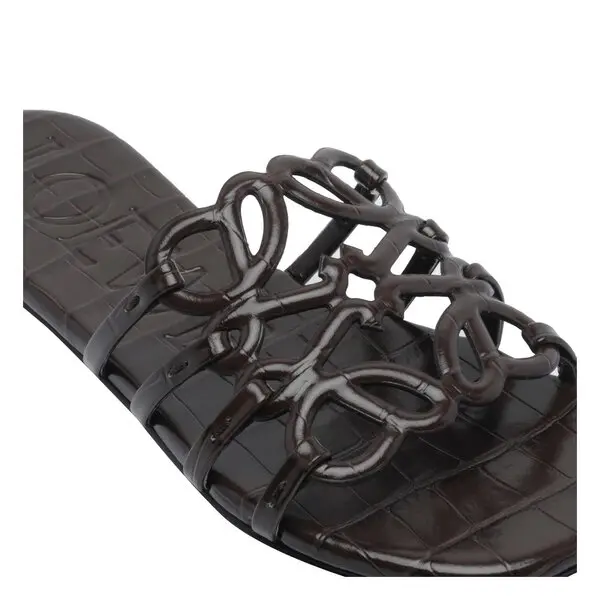 Loewe Petal Anagram Slides - Brown