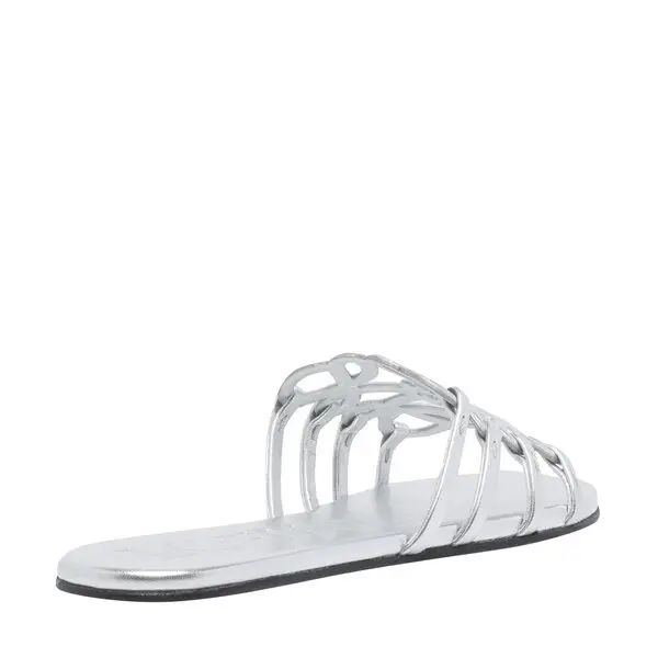 Loewe Petal Anagram Slides - Silver