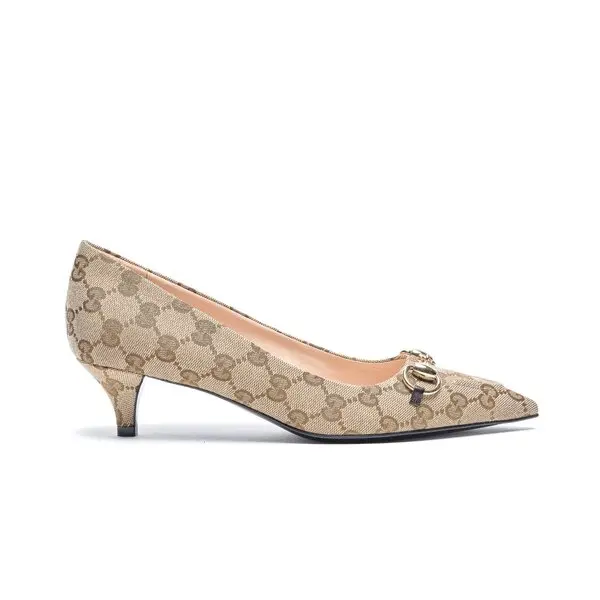 Gucci Horsebit Gg Decollete - Cream