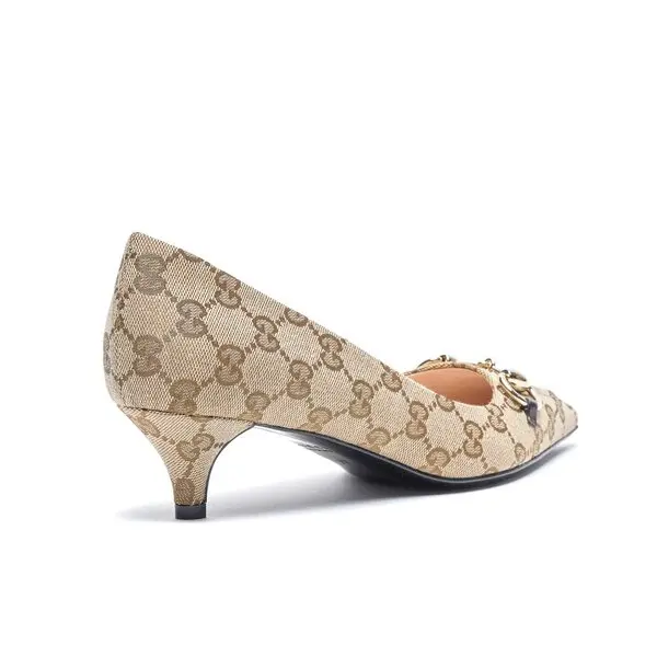 Gucci Horsebit Gg Decollete - Cream