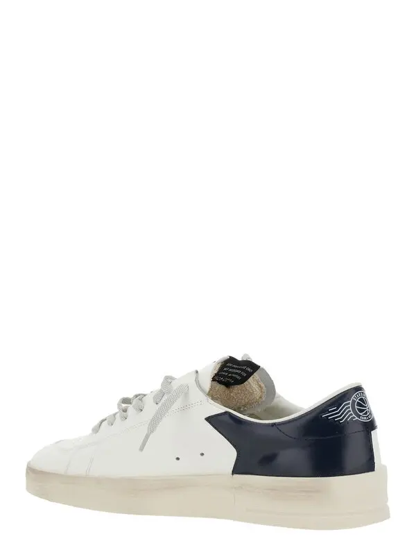 GOLDEN GOOSE Leather Sneakers With Star Detail - Multicolor