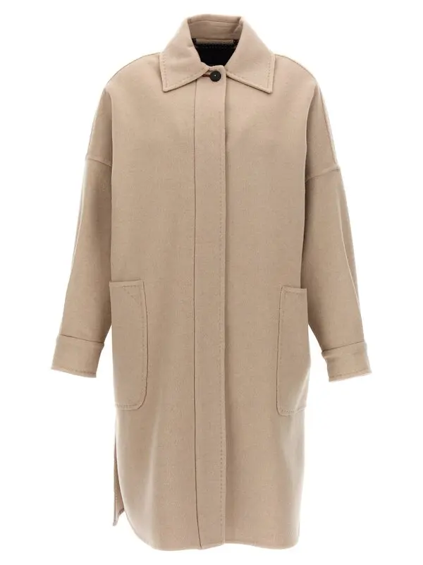 Max Mara Baruffa Double Cashmere Coat - Cream