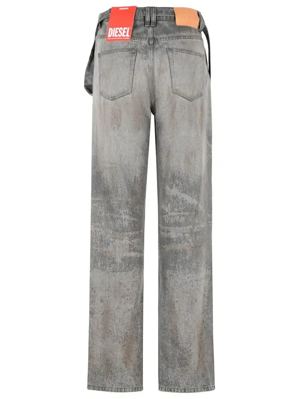 DIESEL® D-thalira Grey Cotton Blend Jeans - Gray