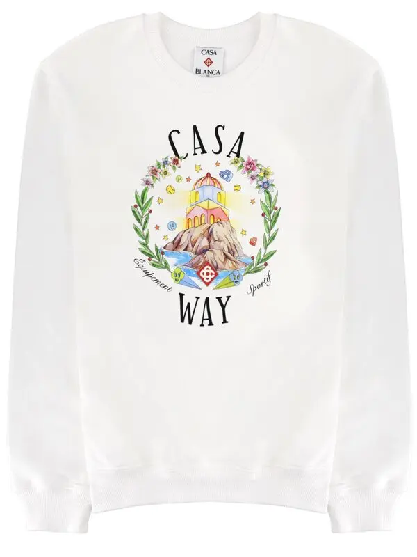 Casablanca Home Way Sweatshirt - White